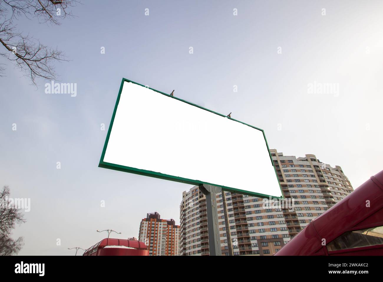 Billboard in a modern area of the city with white space Stock Photo - Alamy