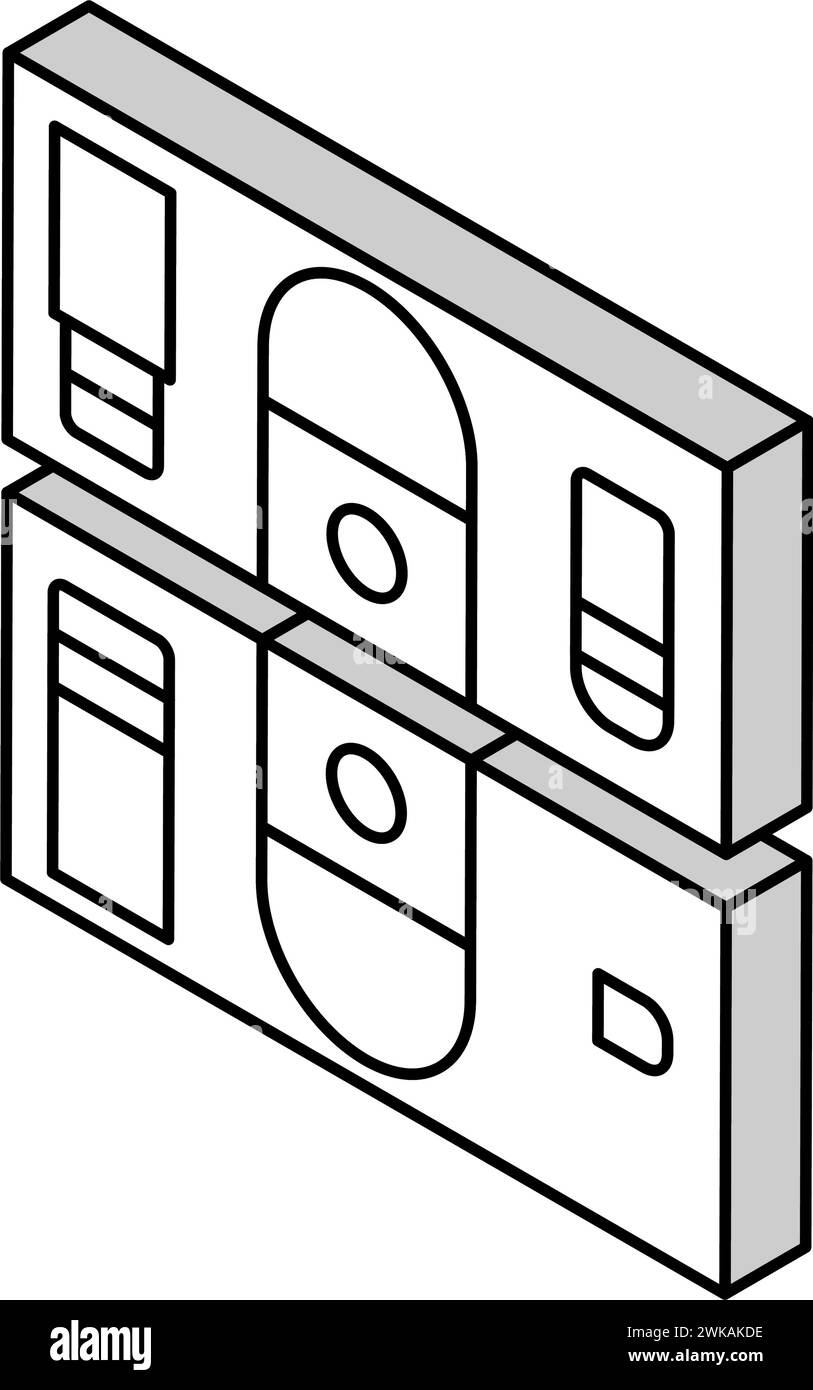 multi-location management services isometric icon vector illustration ...