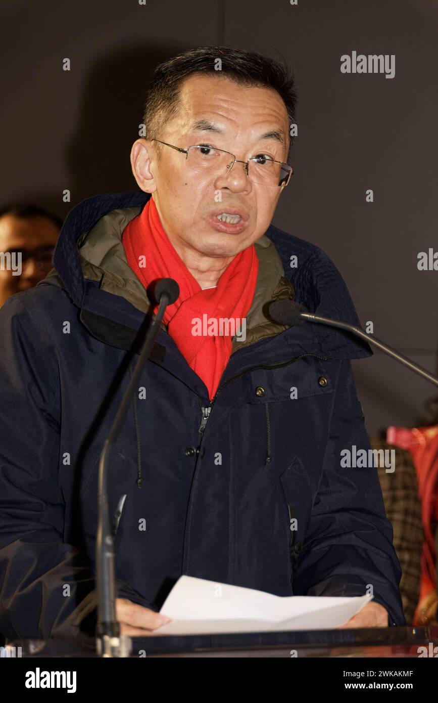 Paris, France. 18th Feb, 2024. Chinese ambassador to France, Lu Shaye ...