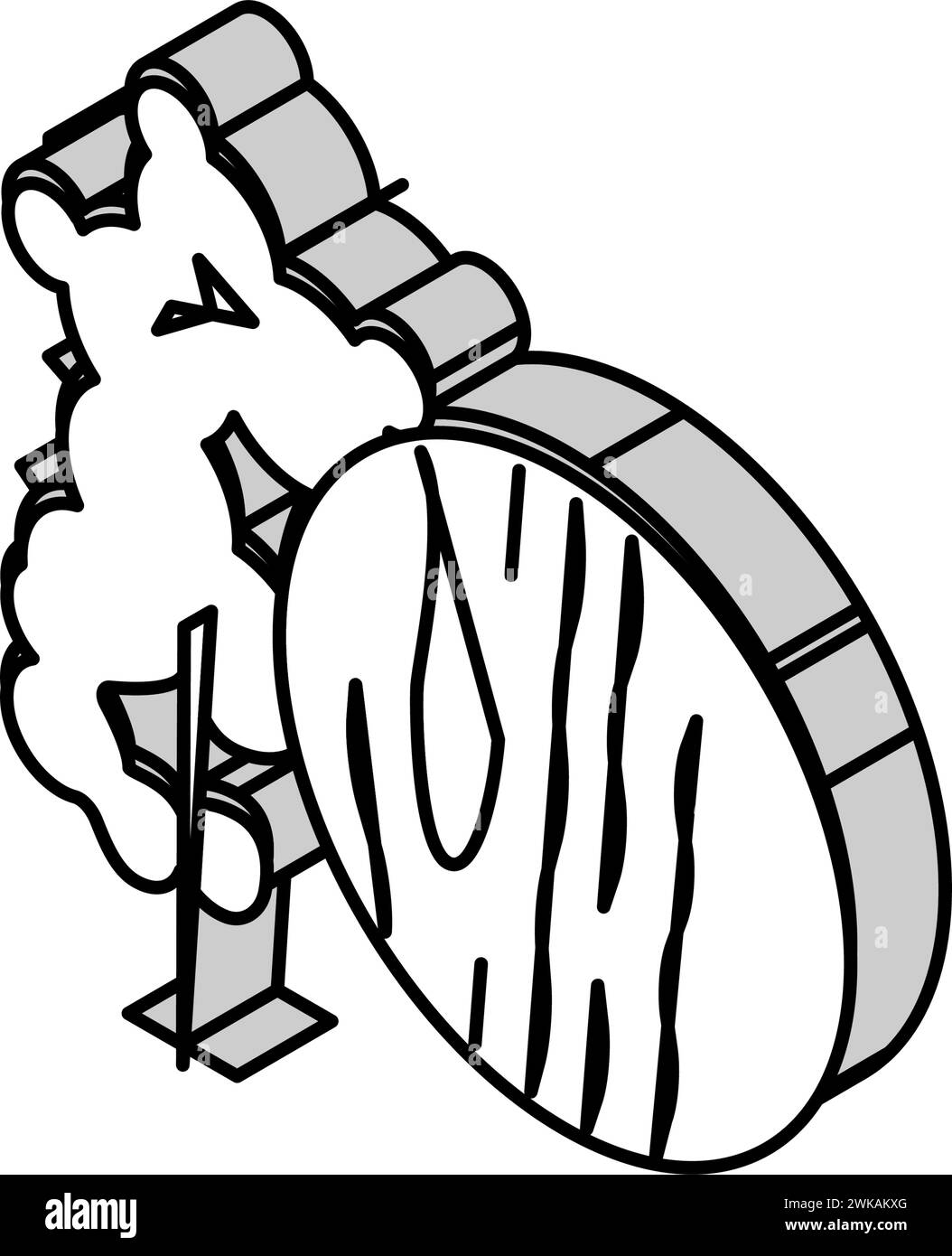 mahogany wood isometric icon vector illustration Stock Vector Image ...