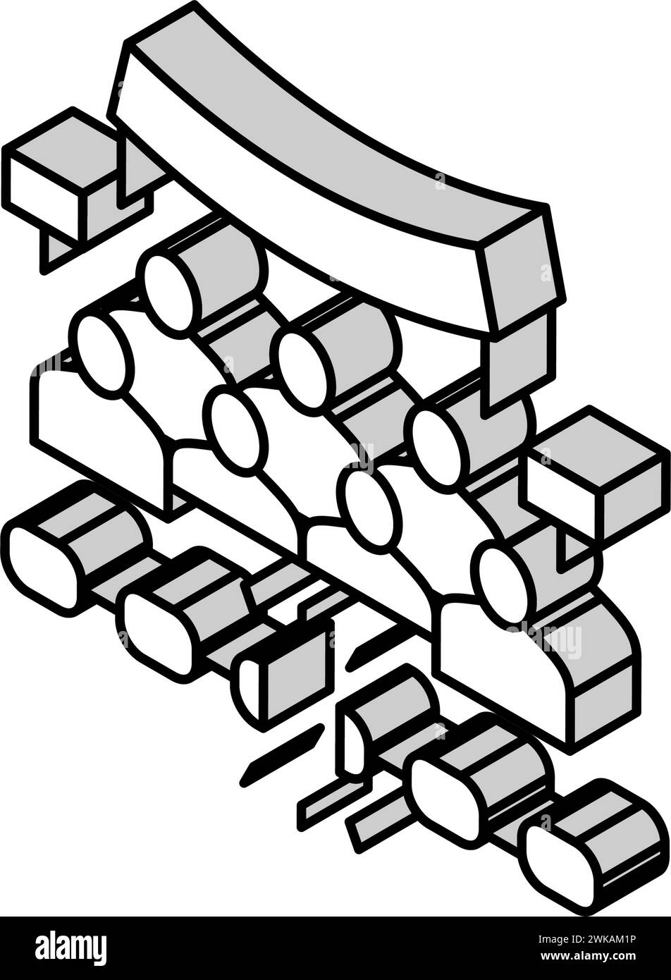 freedom of assembly isometric icon vector illustration Stock Vector ...