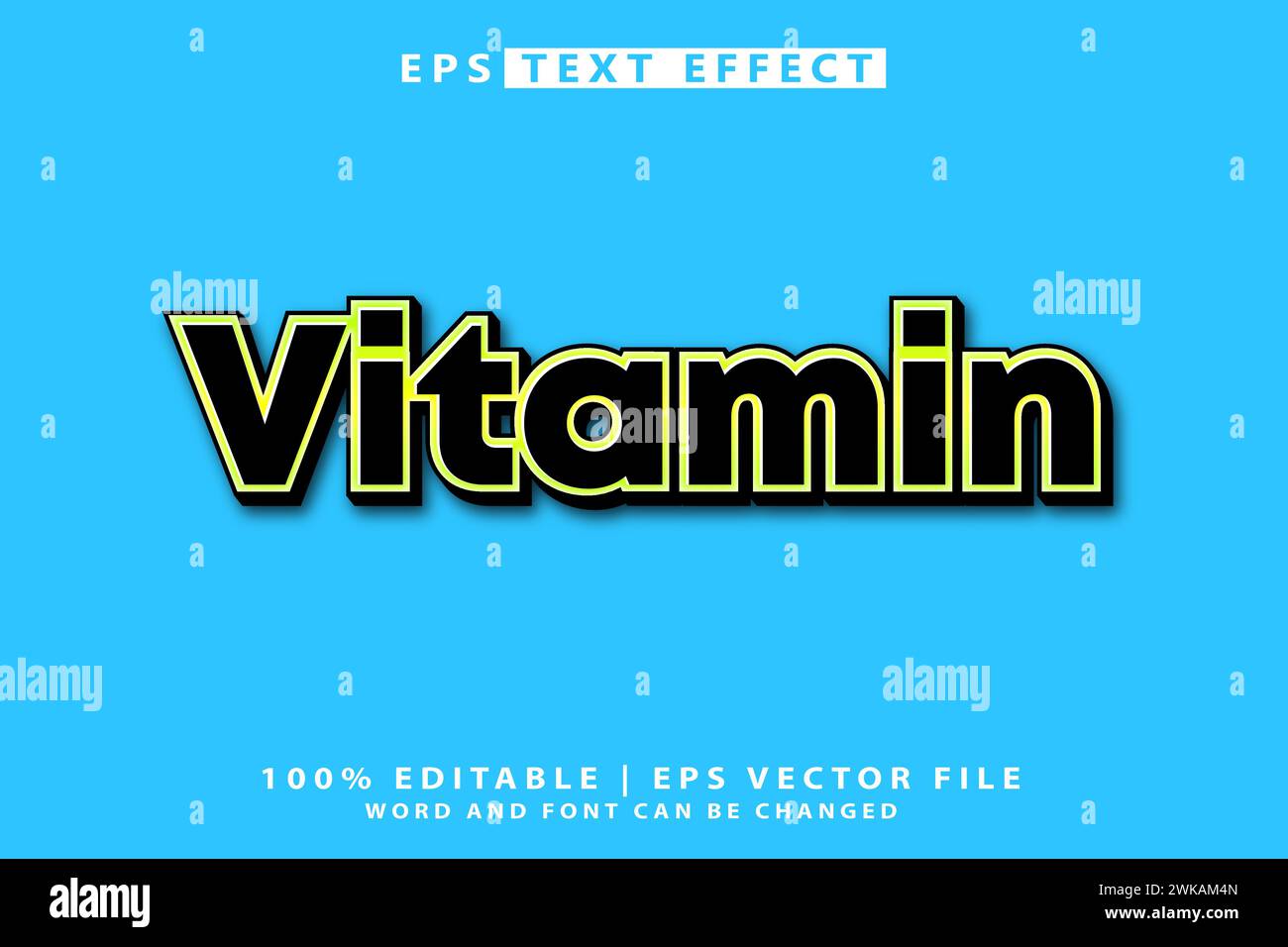 Vitamin font Stock Vector Images - Alamy