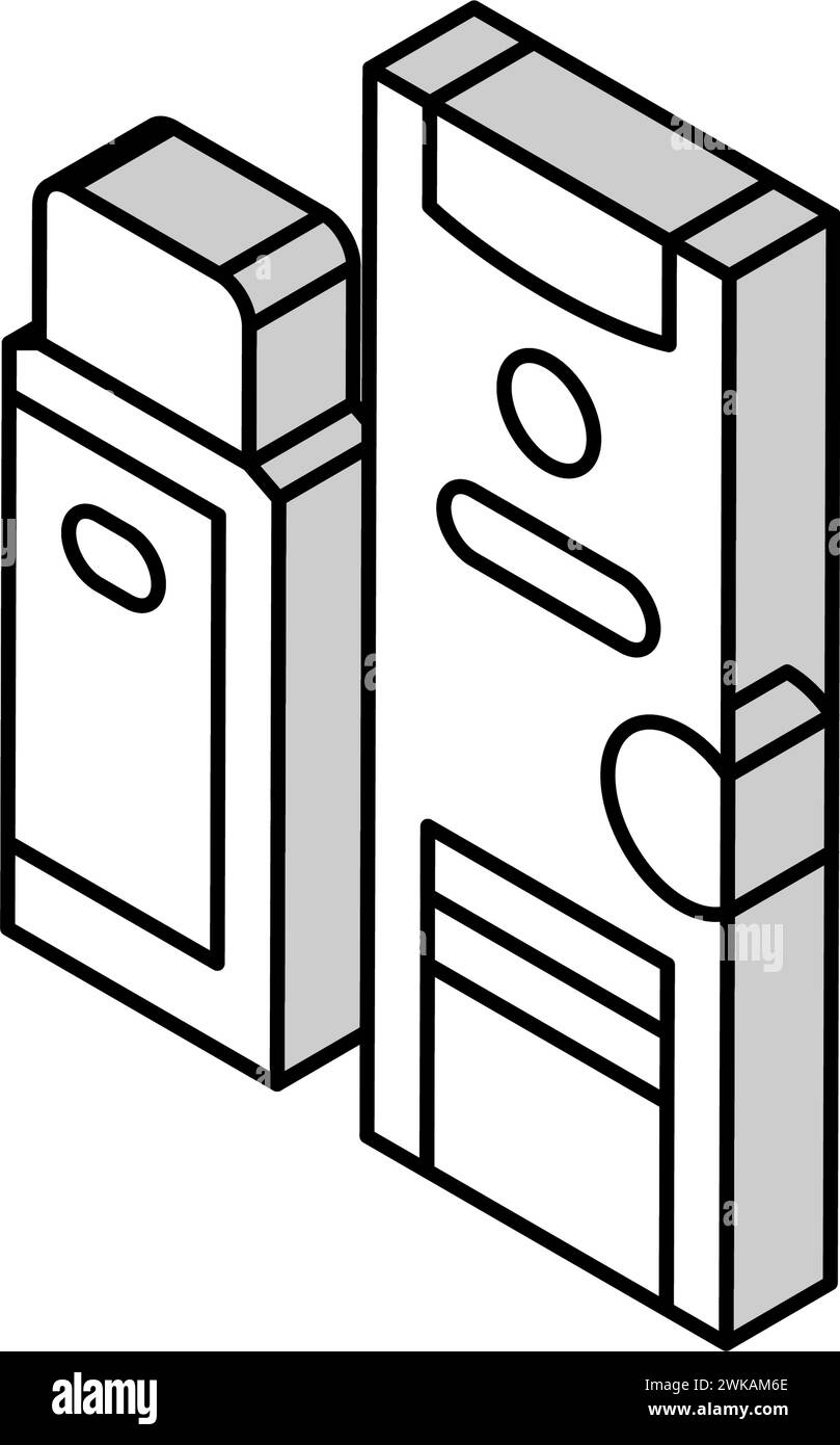 clarifier and oxide packages for hair coloring isometric icon vector ...