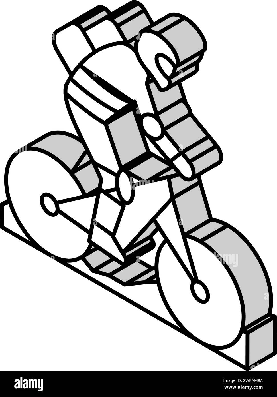 mountain riding bike isometric icon vector illustration Stock Vector ...