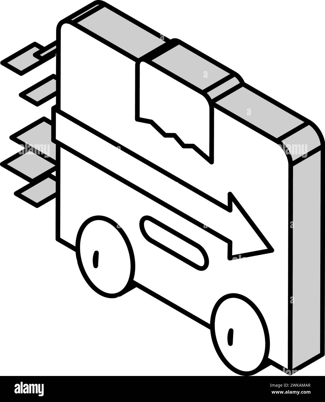 express delivery isometric icon vector illustration Stock Vector Image ...