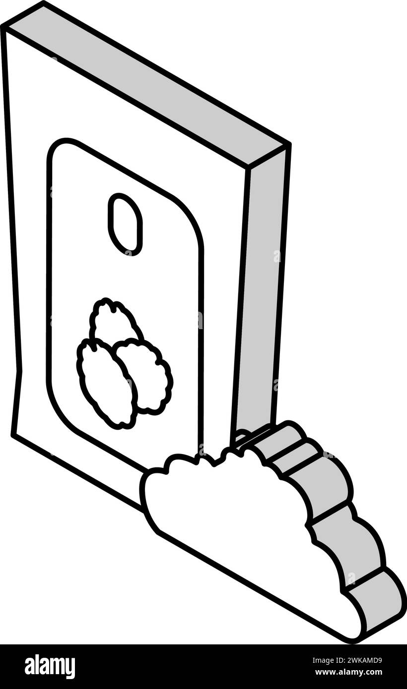 oat flour packaging isometric icon vector illustration Stock Vector ...