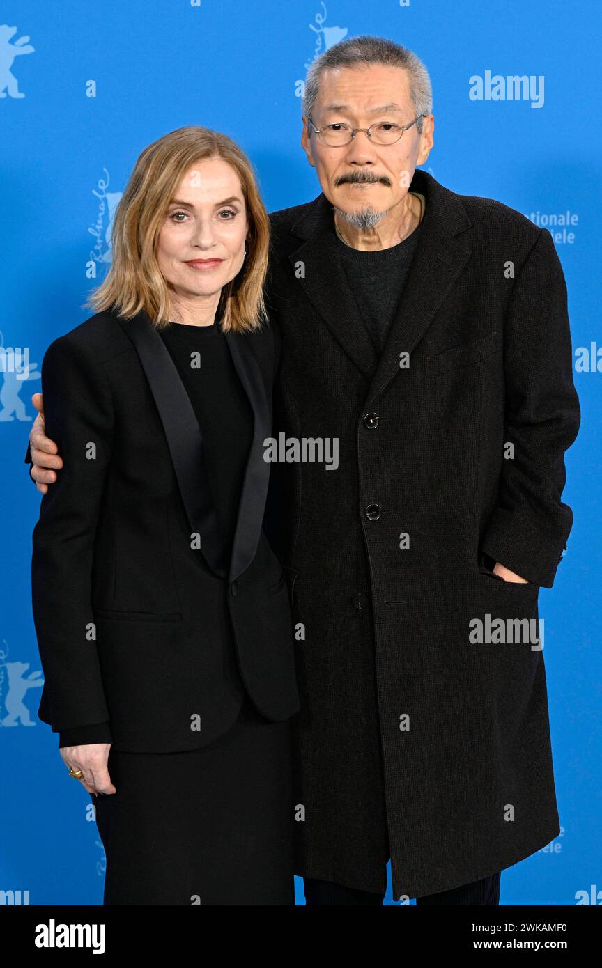 Isabelle Huppert und Hong Sang-soo beim Photocall zum Kinofilm A ...