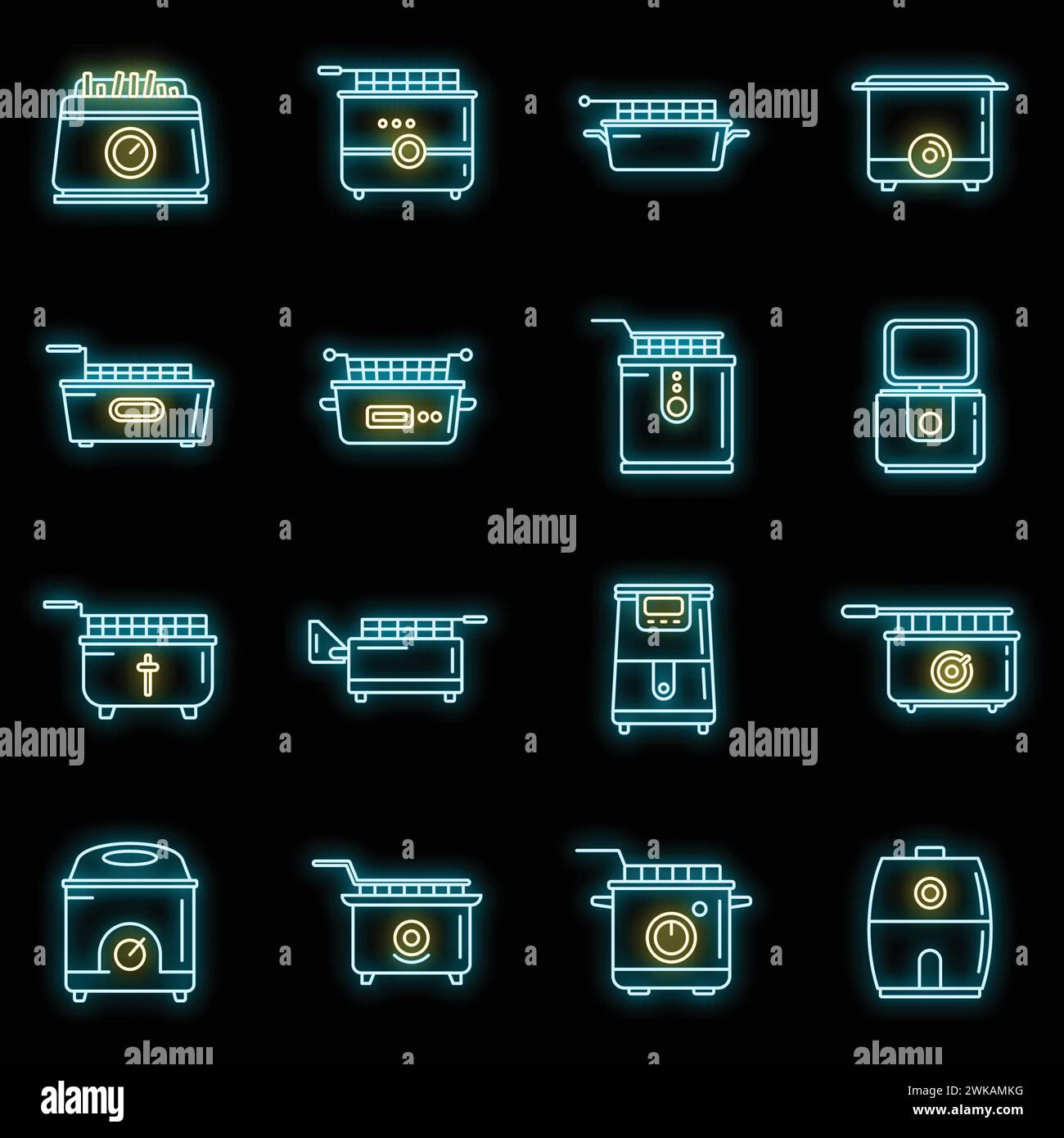 Industrial deep fat in Stock Vector Images - Alamy