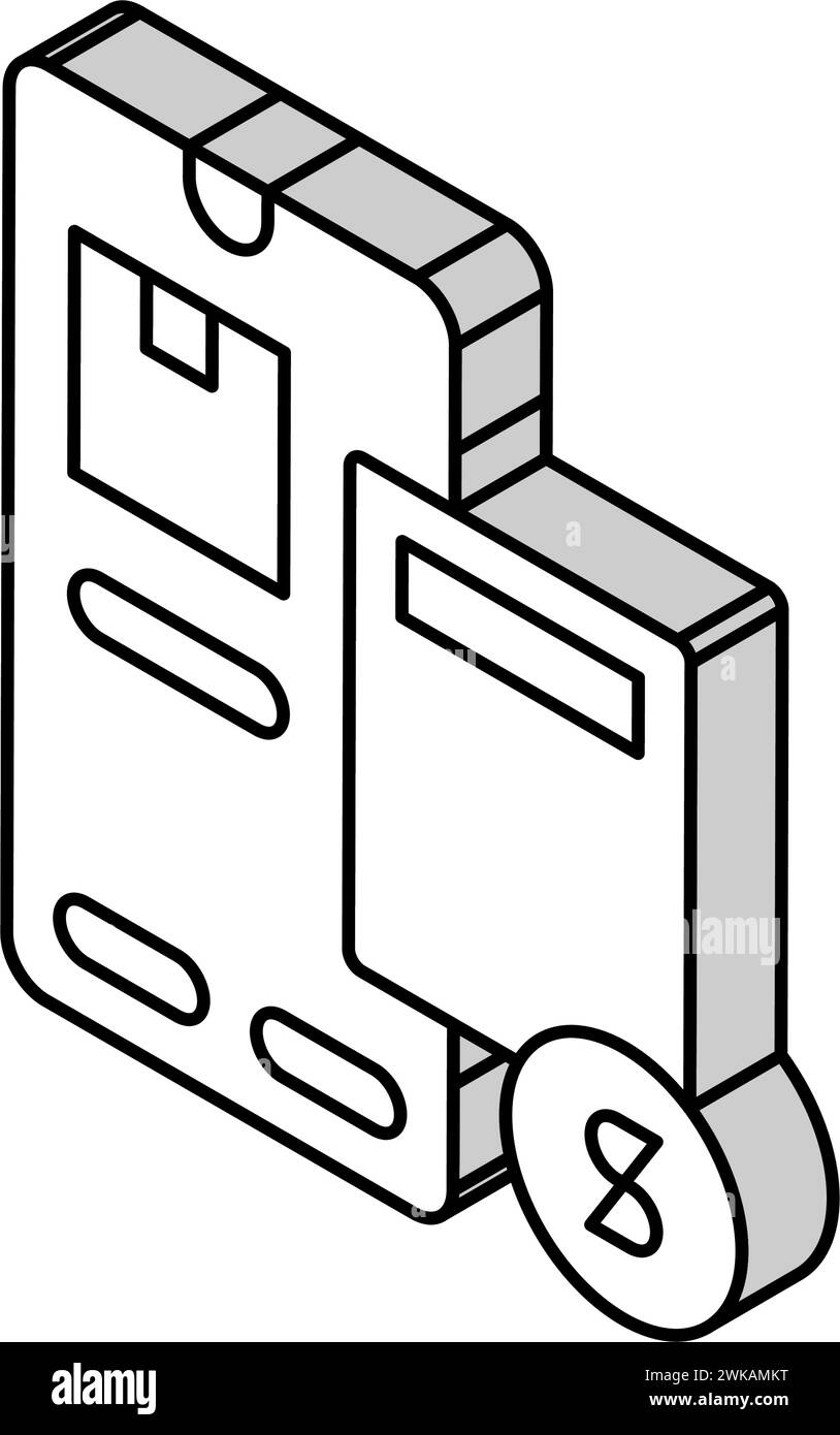 shipping calculator isometric icon vector illustration Stock Vector ...