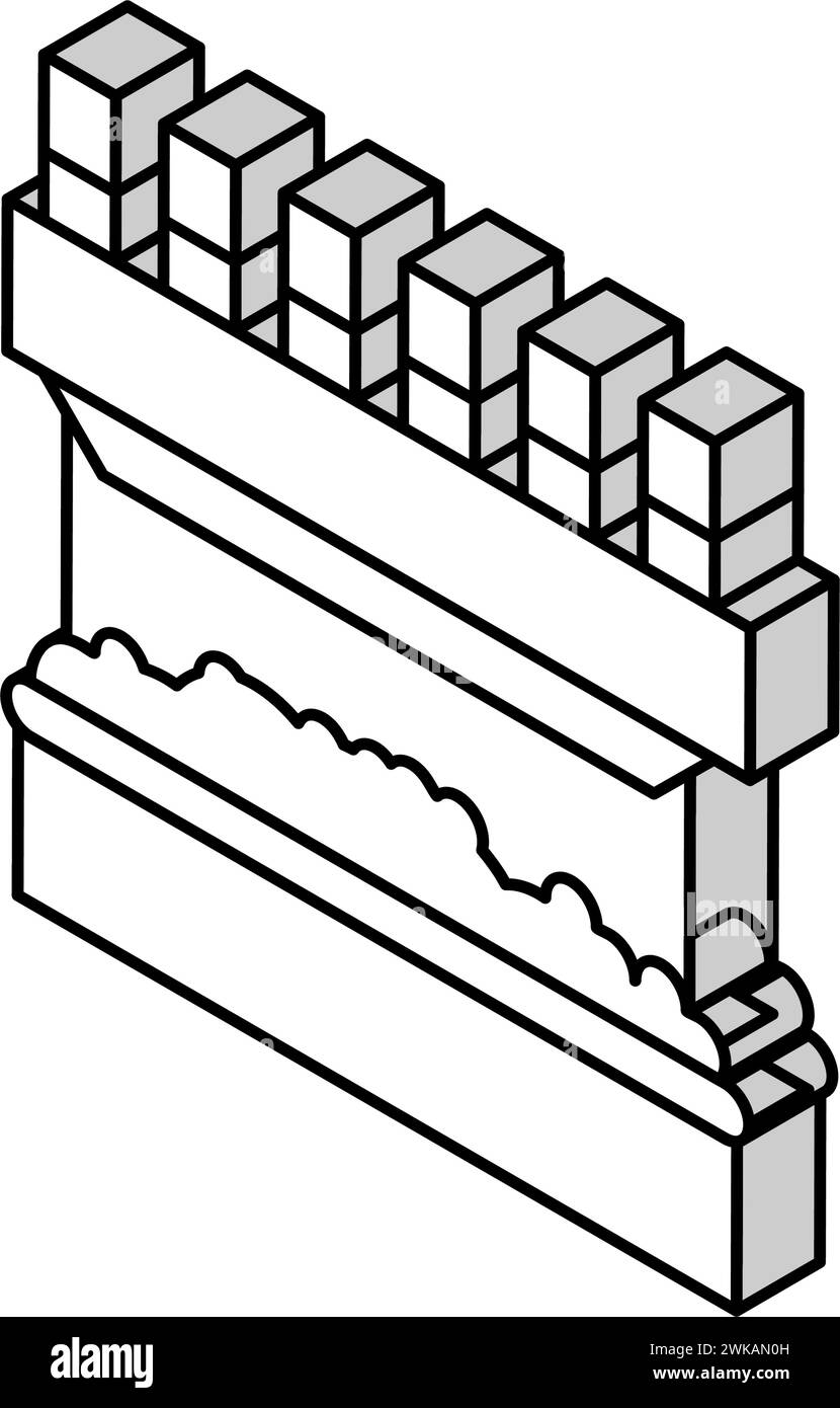 screening plant machine isometric icon vector illustration Stock Vector ...