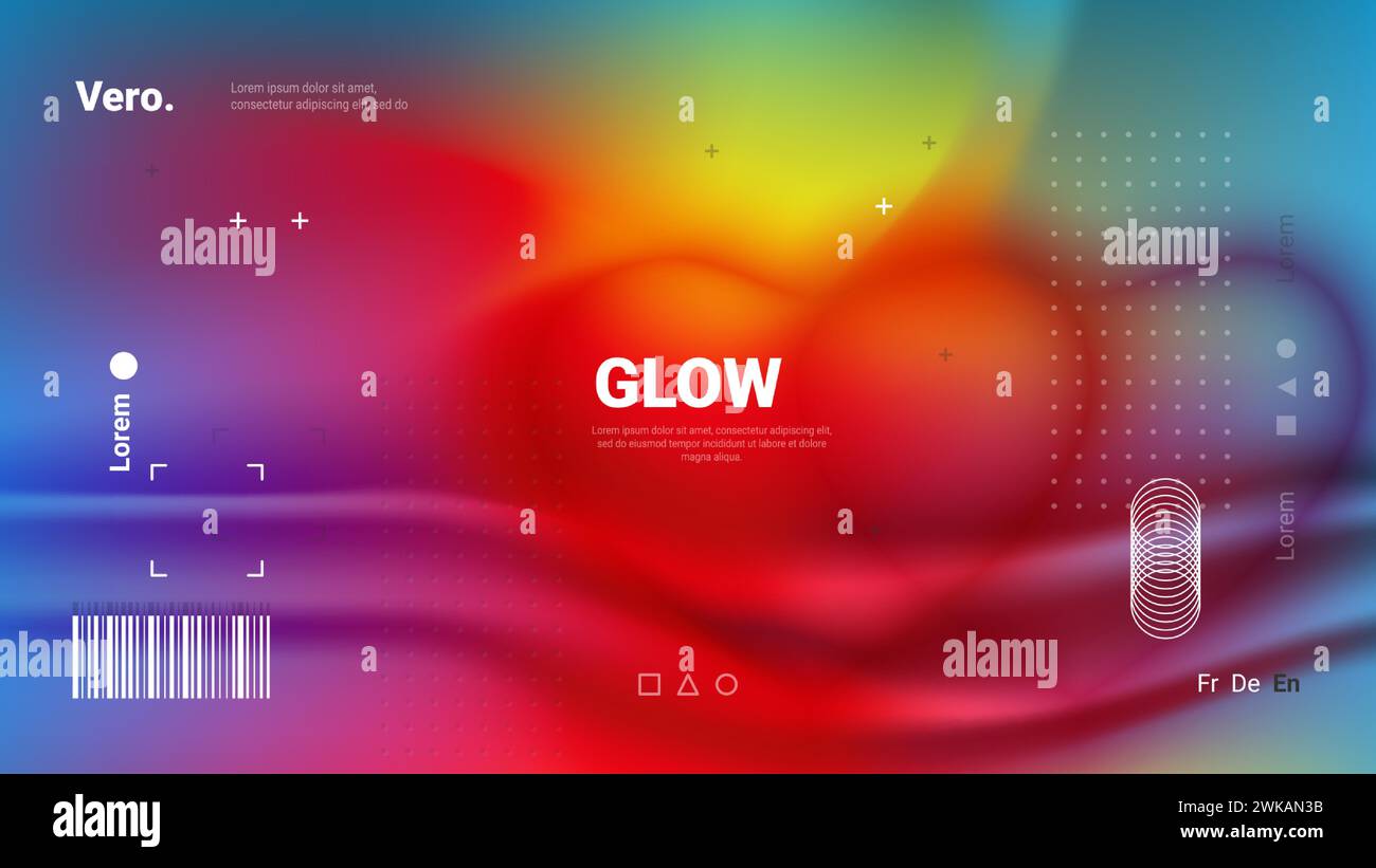Trendy graffiti style background light neon blurred shape. Modern ...