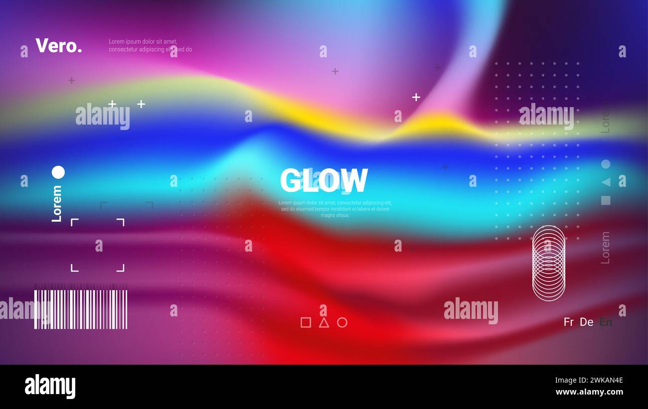 Trendy graffiti style background light neon blurred shape. Modern ...