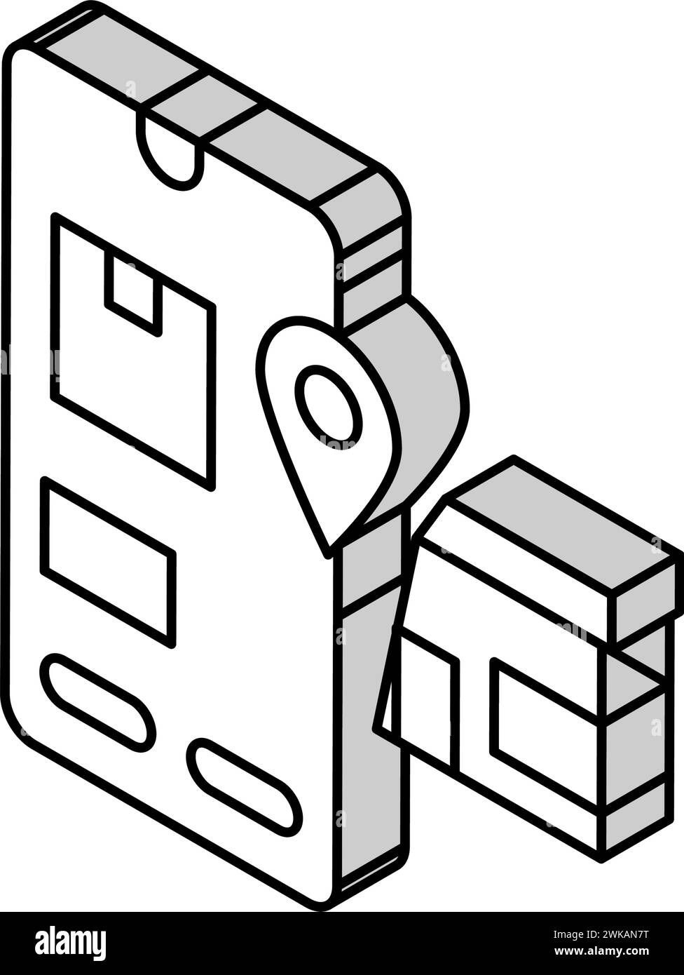 pick up location delivery isometric icon vector illustration Stock ...