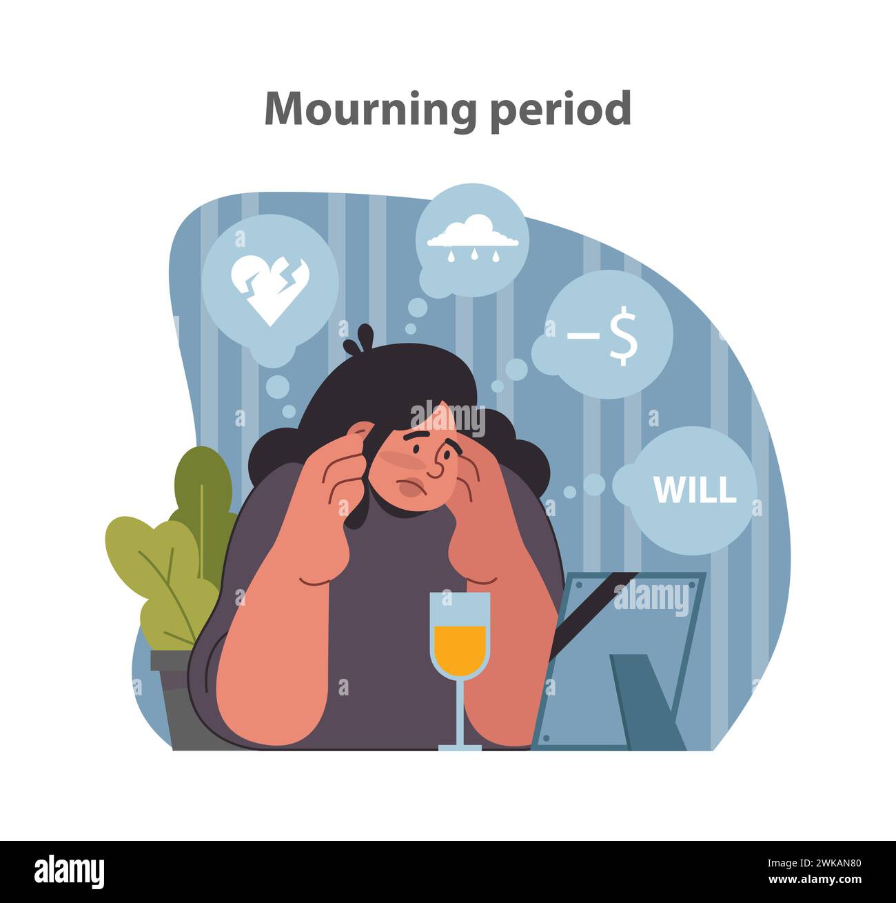 Mourning period encapsulated. The dual ache of heartbreak and financial ...