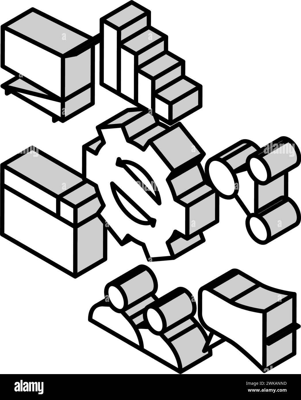 marketing model isometric icon vector illustration Stock Vector Image ...