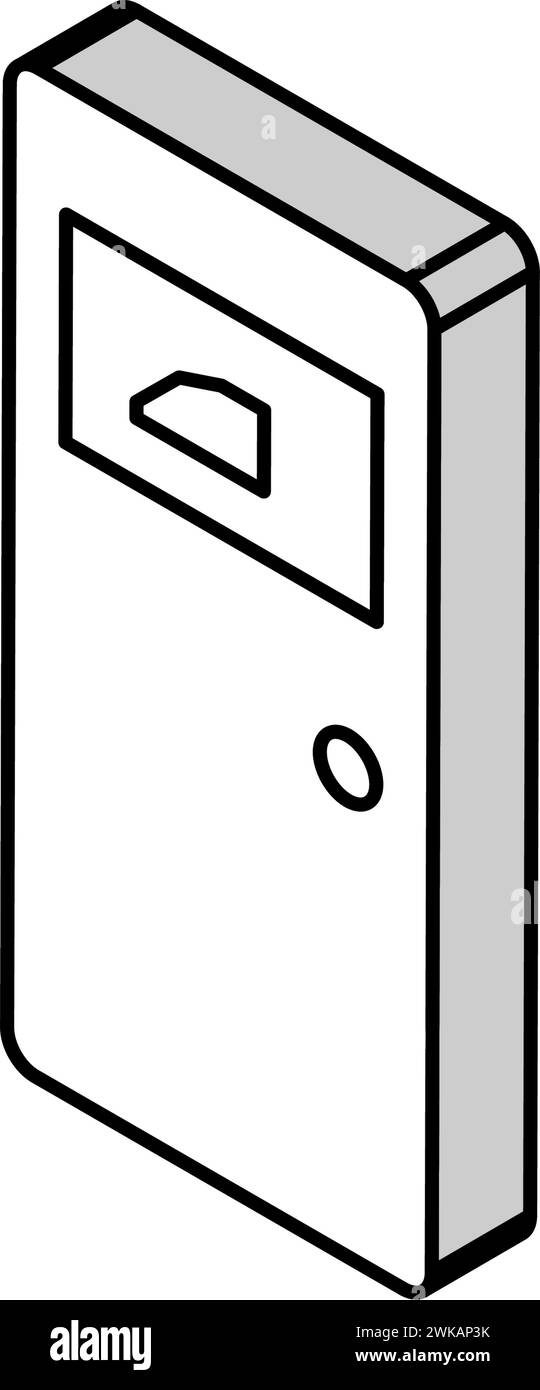 graphing calculator isometric icon vector illustration Stock Vector ...