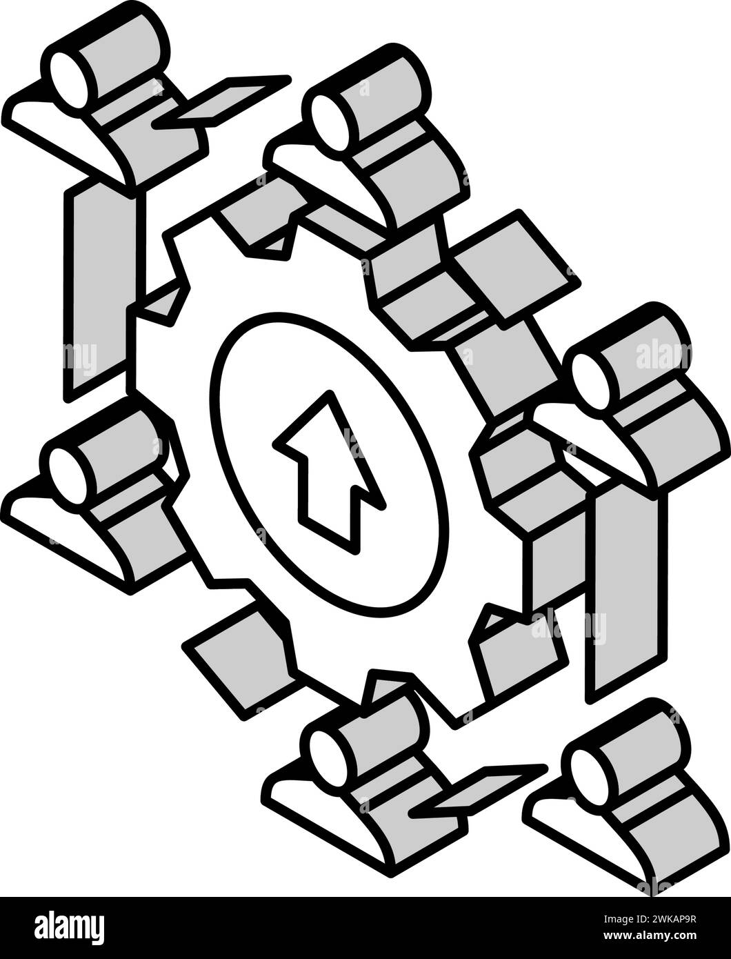 social development isometric icon vector illustration Stock Vector ...