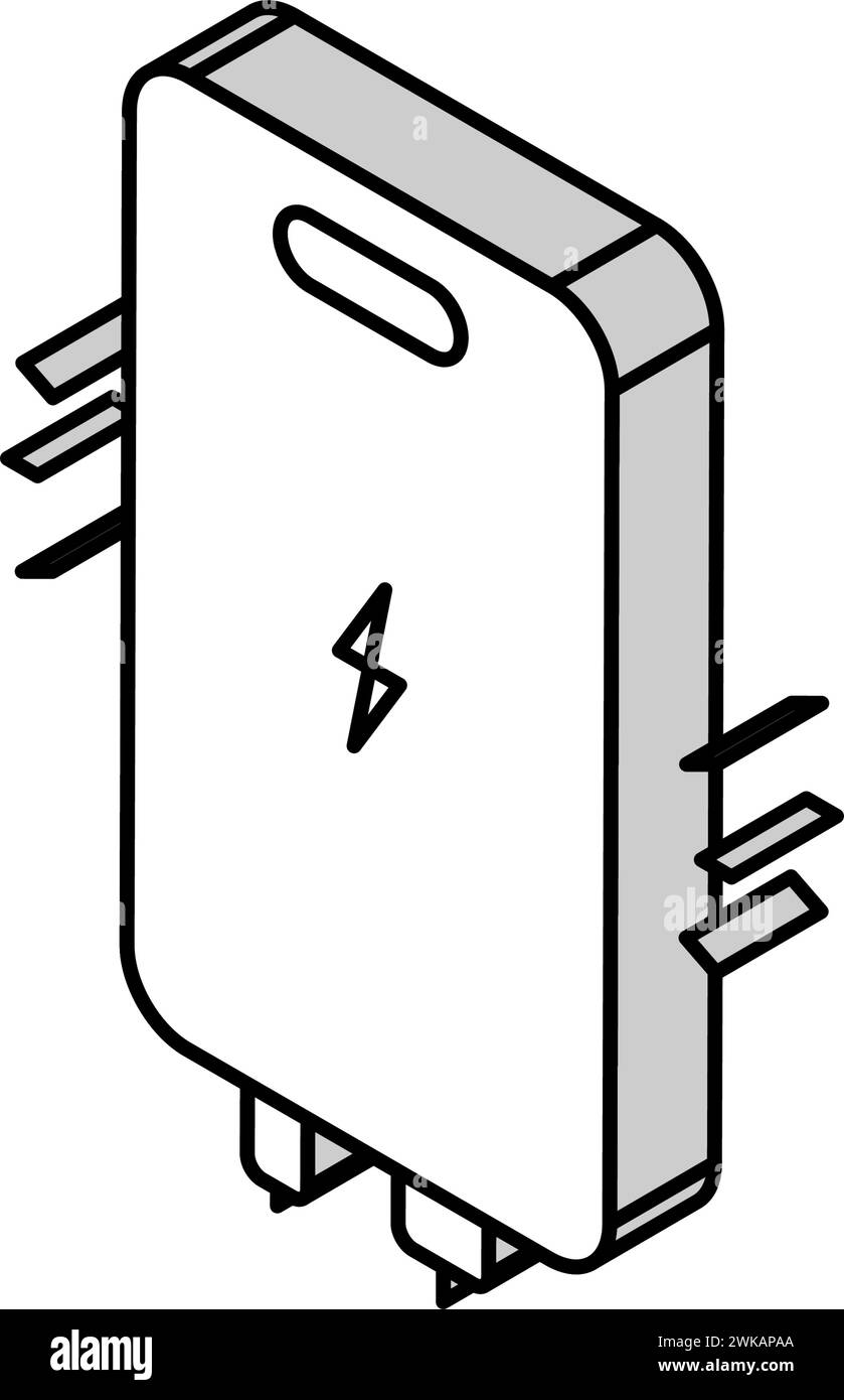 portable charger isometric icon vector illustration Stock Vector Image ...