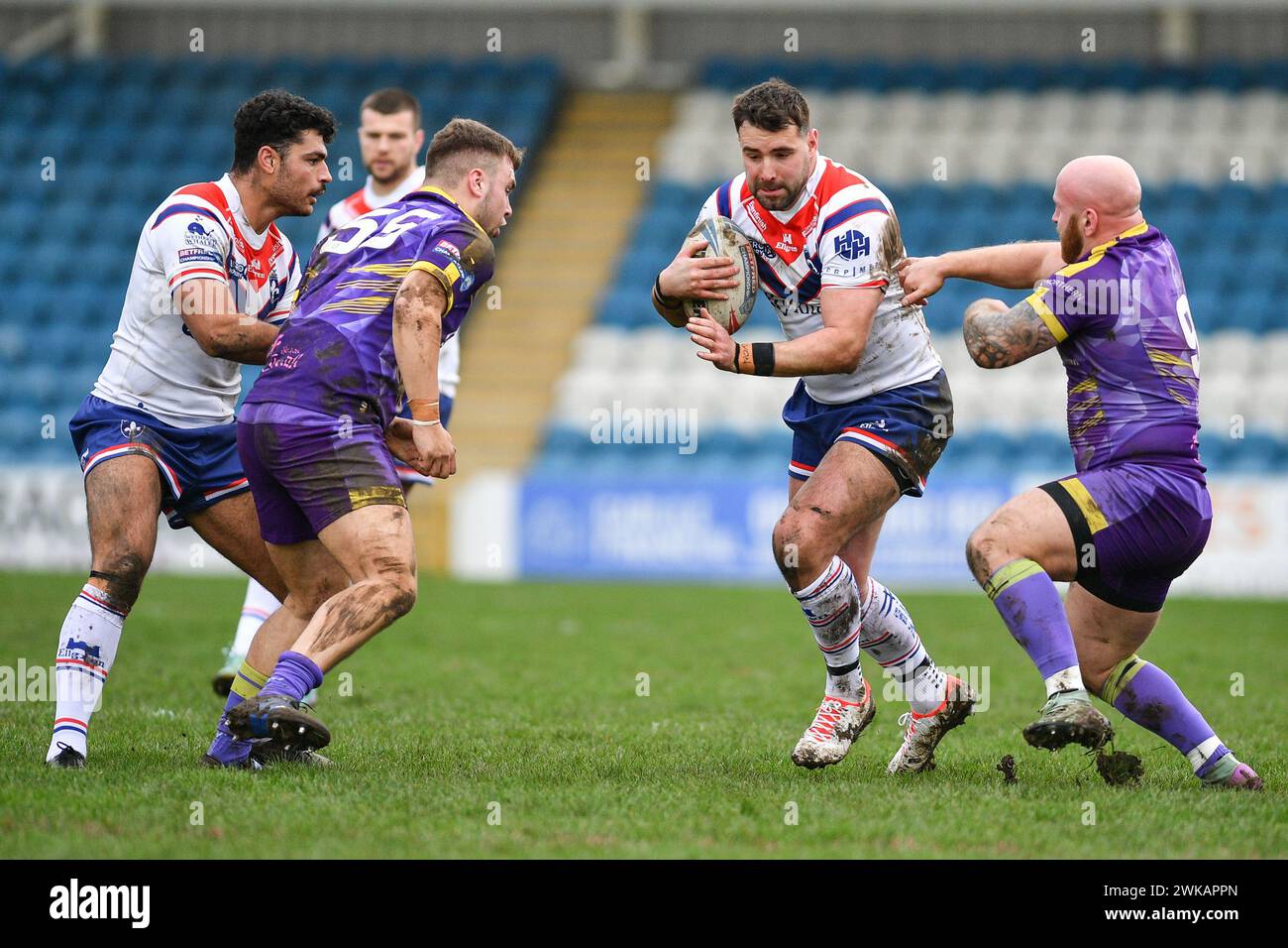 Featherstone, England - 18th February 2024 - Wakefield Trinity's Josh ...