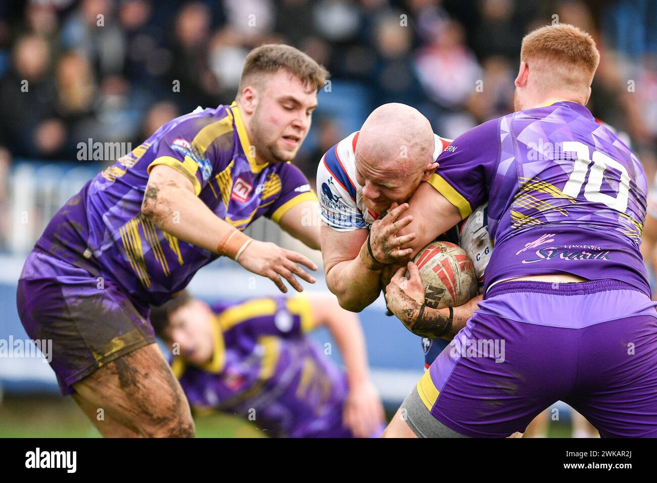 Featherstone, England - 18th February 2024 - Wakefield Trinity's Toby ...