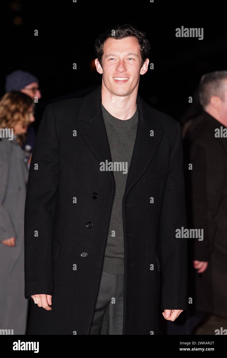 Callum Turner attends the Burberry show in Victoria Park, east London ...
