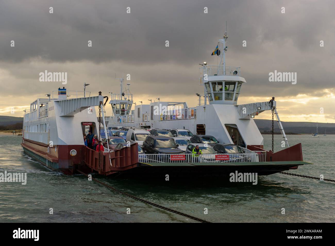 The Bramble Bush Bay, Studland Swanage chain ferry, Sandbanks, Dorset ...