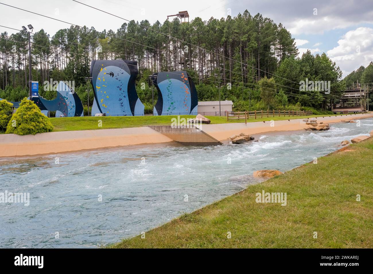 US National Whitewater Center river rapids and Deep Water Solo climbing ...