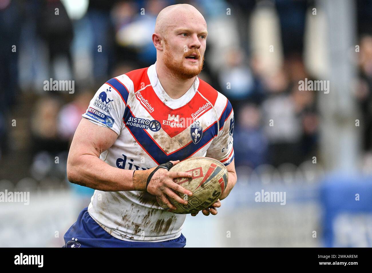 Featherstone, England - 18th February 2024 - Wakefield Trinity's Toby ...