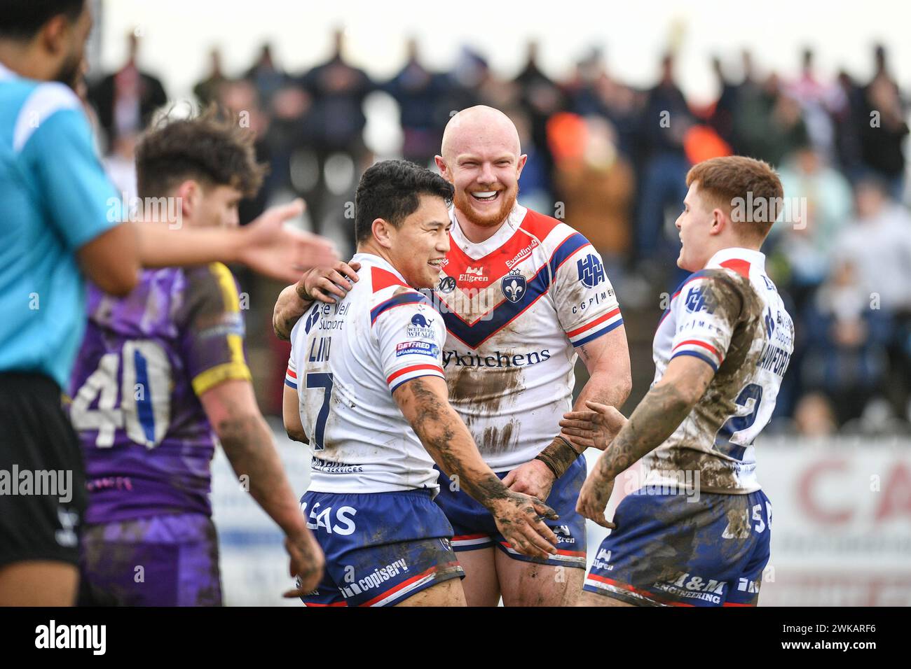 Featherstone, England - 18th February 2024 - Wakefield Trinity's Toby ...