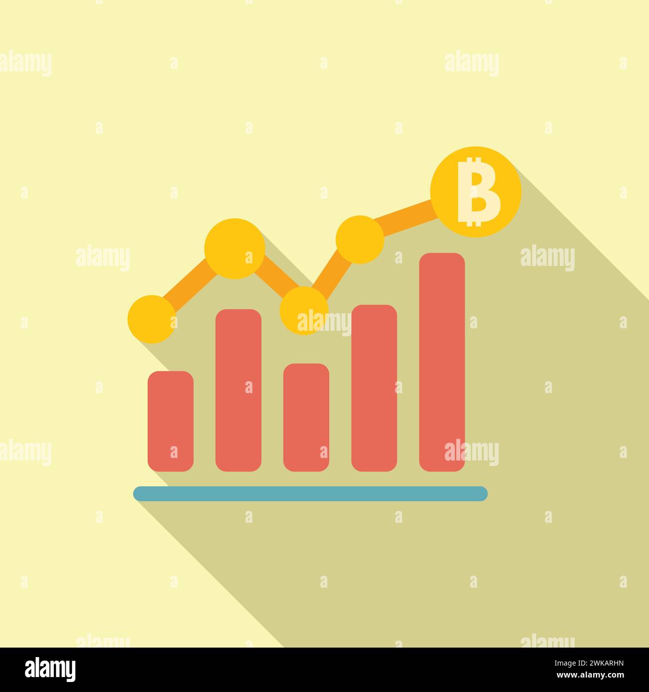 Data price salary icon flat vector. Diagram gain. Payment cash coin ...