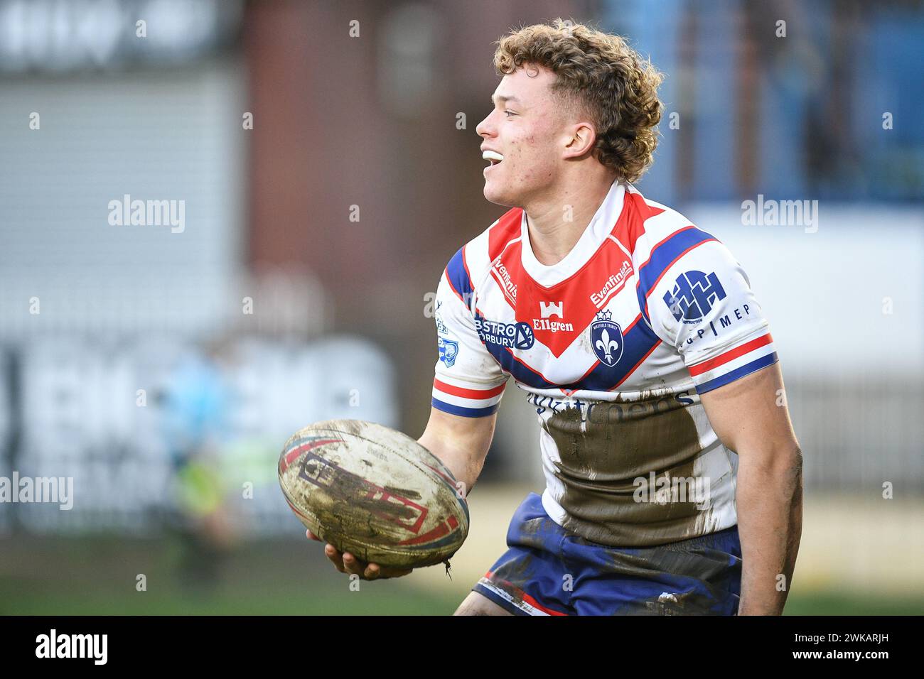 Featherstone, England - 18th February 2024 - Wakefield Trinity's Harvey ...
