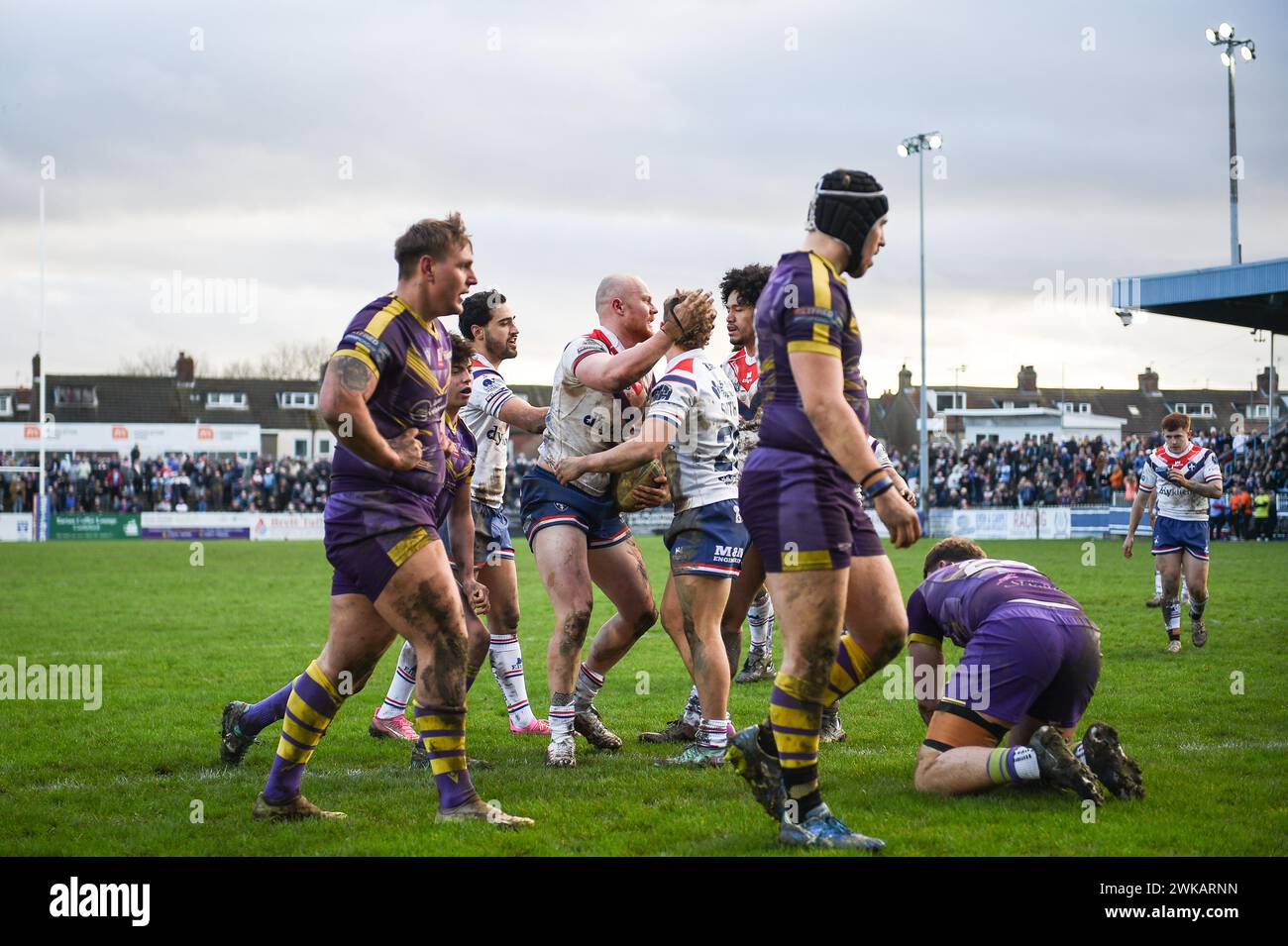 Featherstone, England - 18th February 2024 - Wakefield Trinity's Toby ...