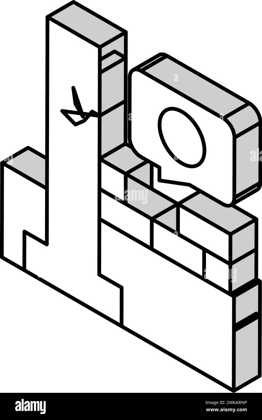heavy below grade foundations isometric icon vector illustration Stock ...