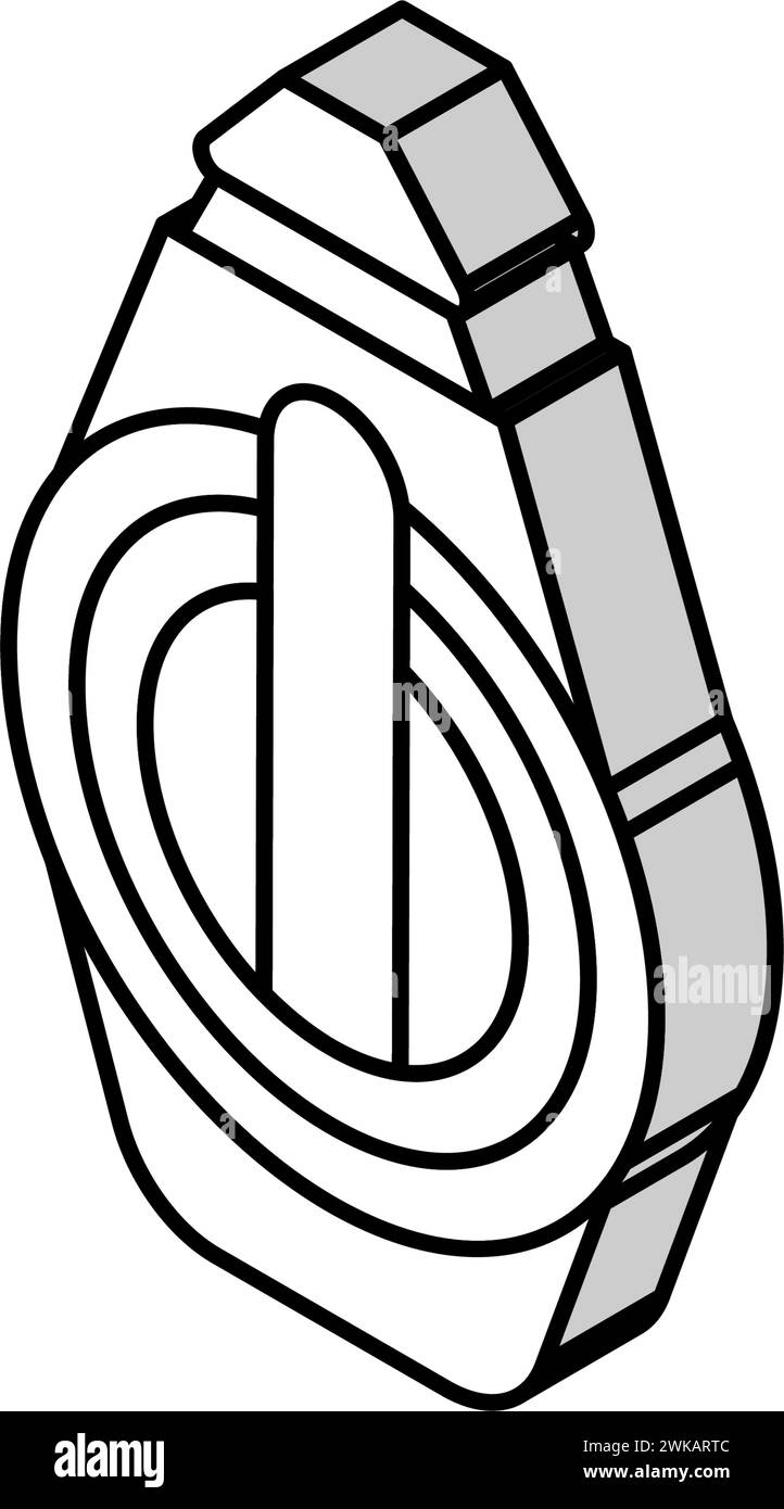 chalk line reel isometric icon vector illustration Stock Vector Image ...