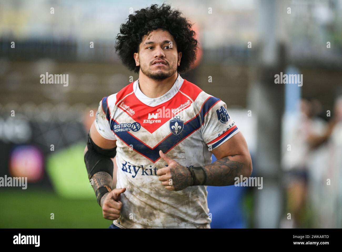 Featherstone, England - 18th February 2024 - Wakefield Trinity's Renouf ...
