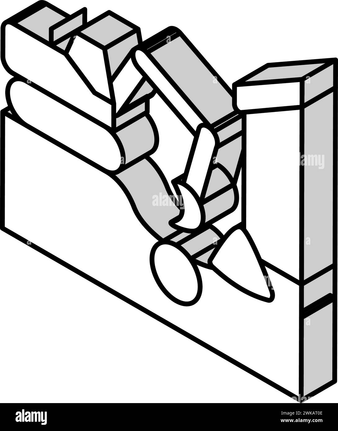 excavation pipe from ground isometric icon vector illustration Stock ...