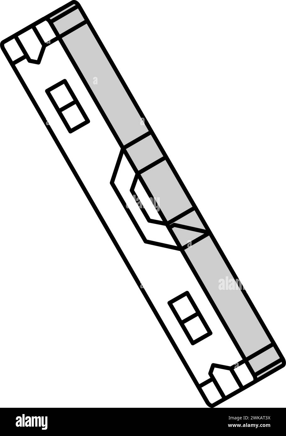 bubble level carpenter equipment isometric icon vector illustration ...