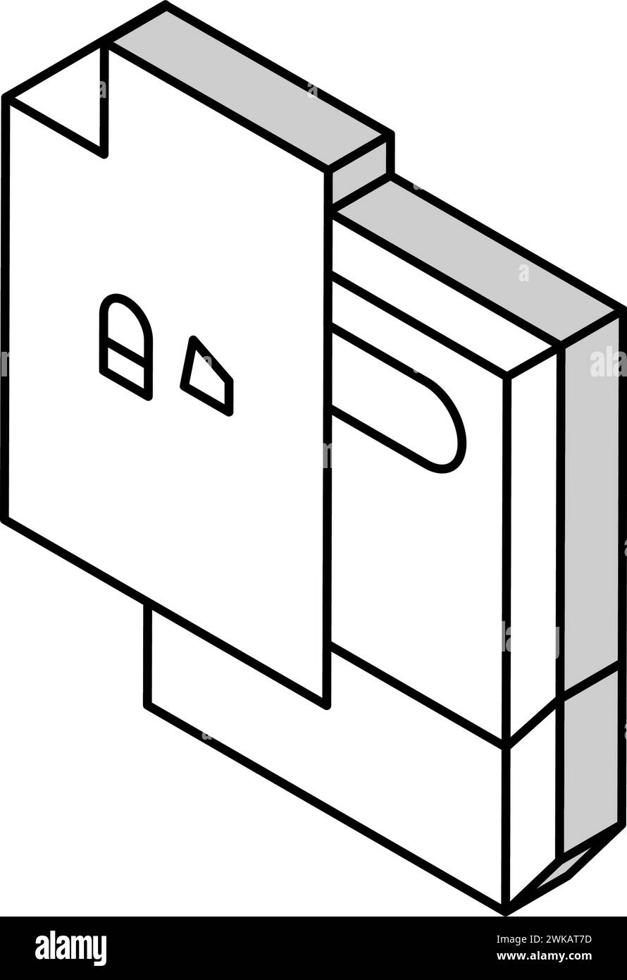 a4 paper format isometric icon vector illustration Stock Vector Image ...