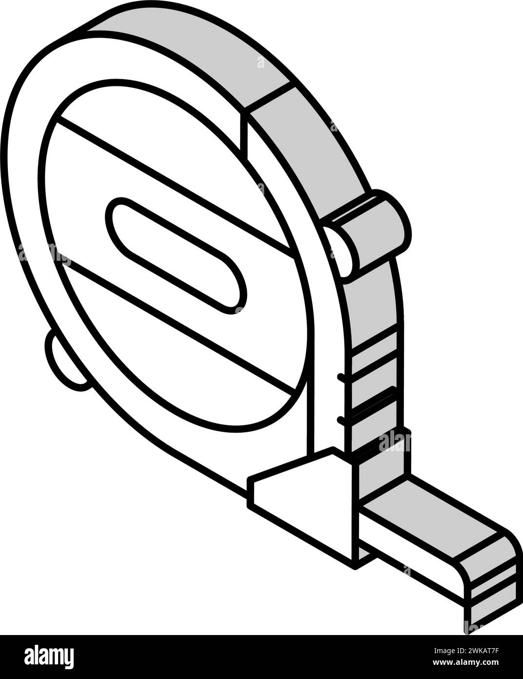 tape meter measure accessory isometric icon vector illustration Stock ...