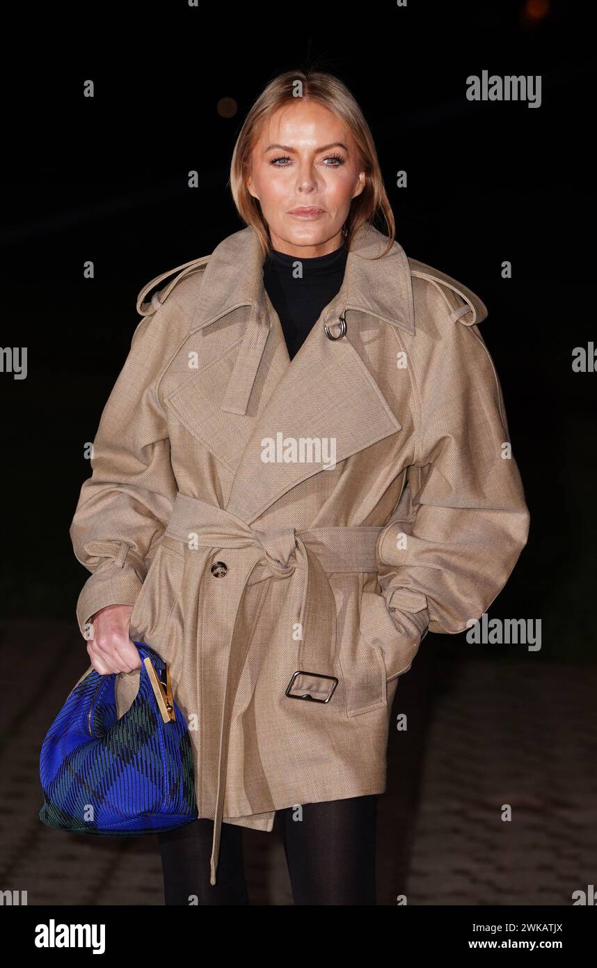 Patsy Kensit attends the Burberry show in Victoria Park, east London ...