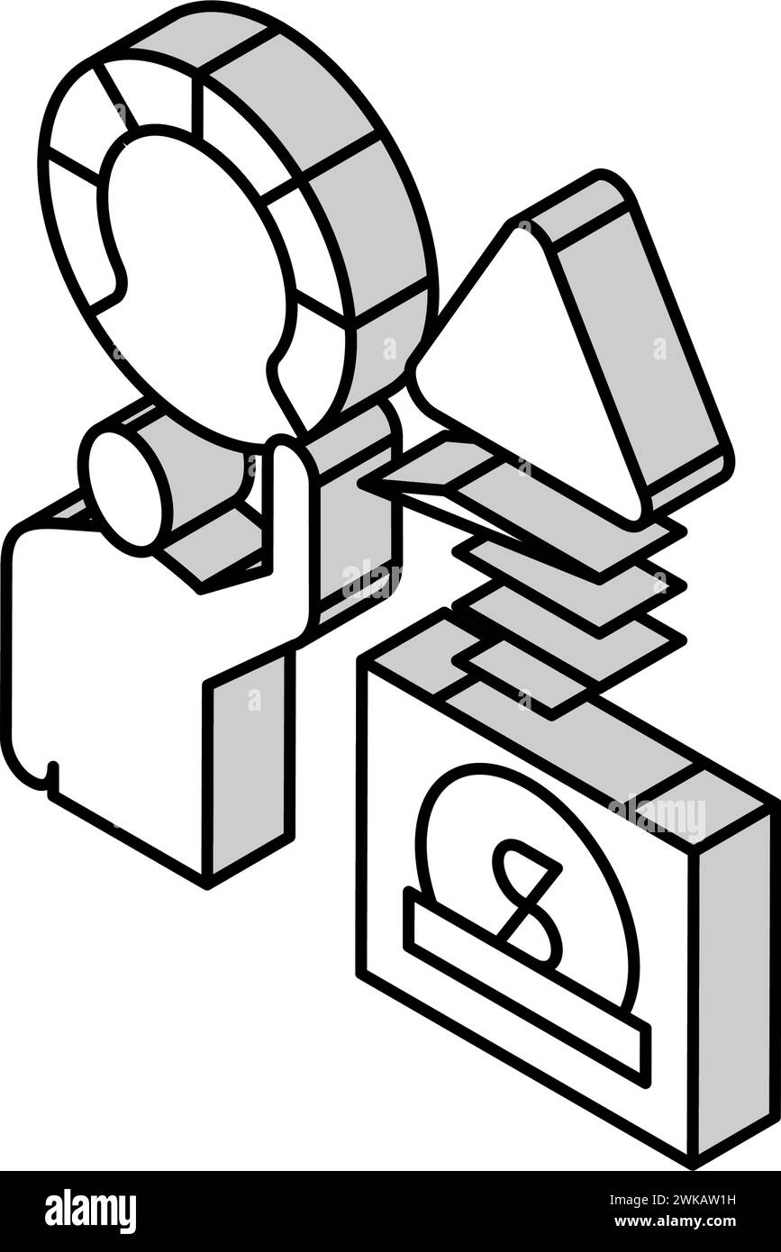 risk assessment startup isometric icon vector illustration Stock Vector ...
