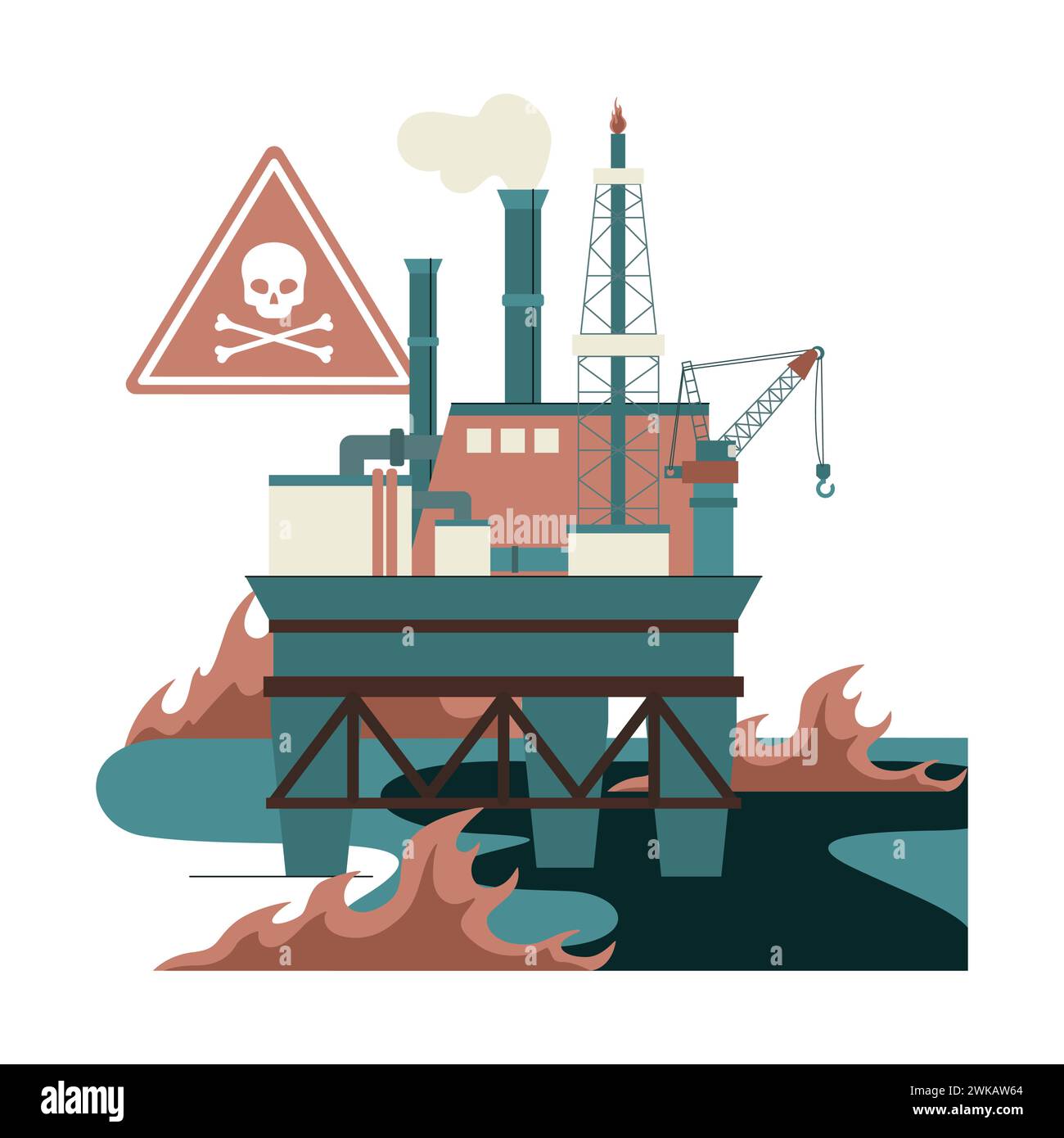 Environmental hazard of oil spills. Fossil resources extraction and its ...