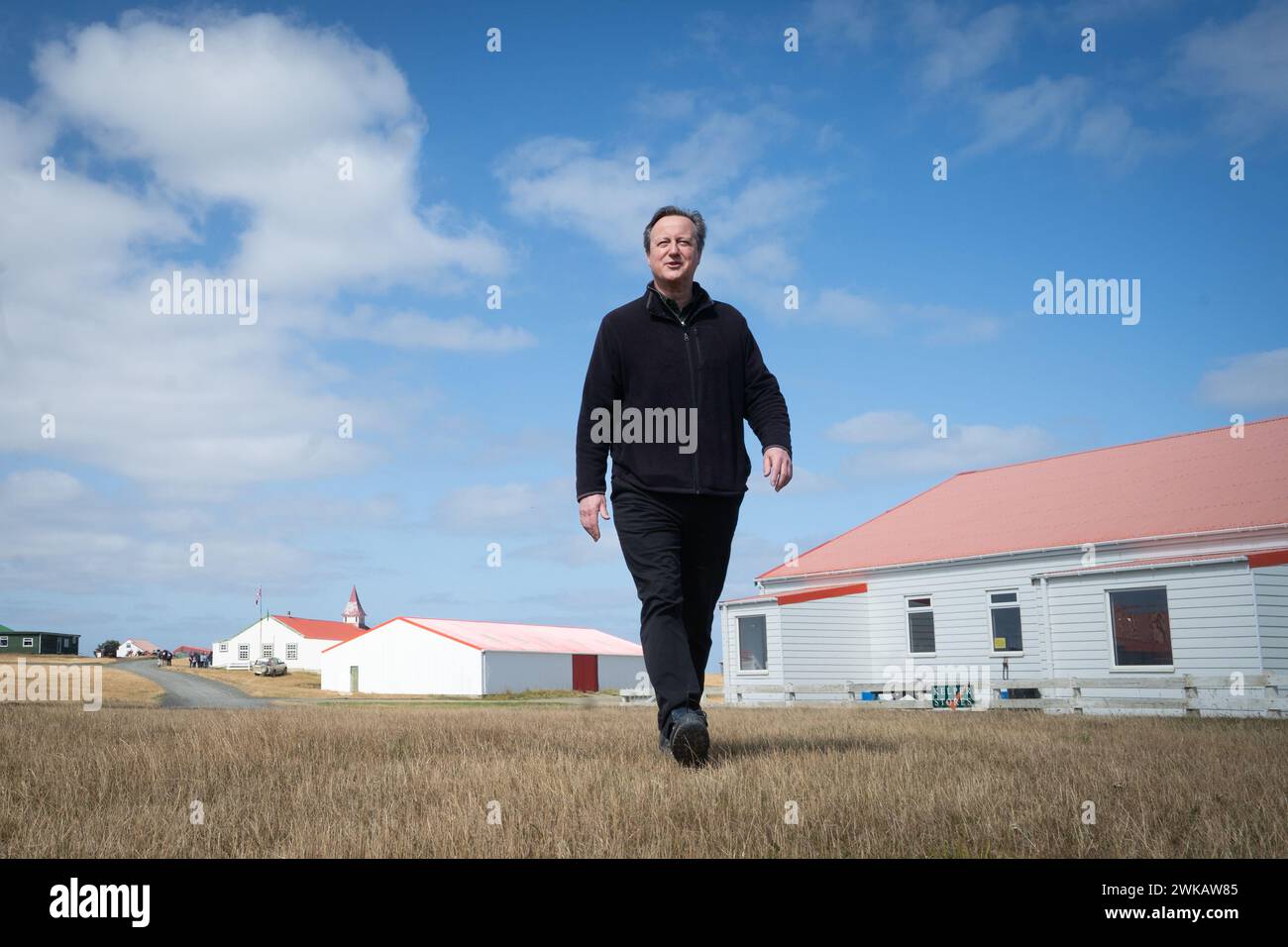 Foreign Secretary Lord David Cameron visits Goose Green on the Falkland ...
