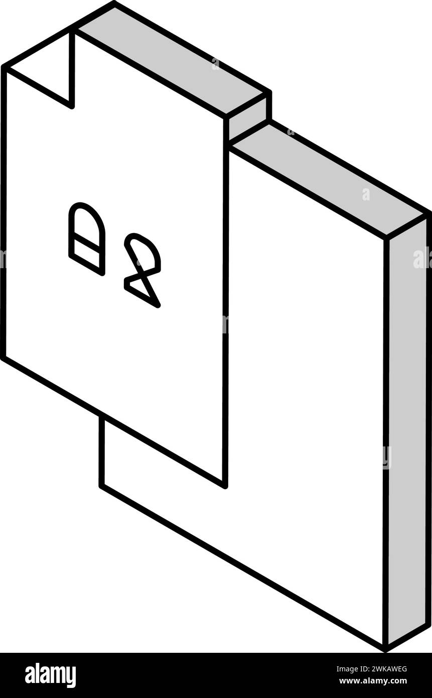 a2 format for poster printing isometric icon vector illustration Stock ...