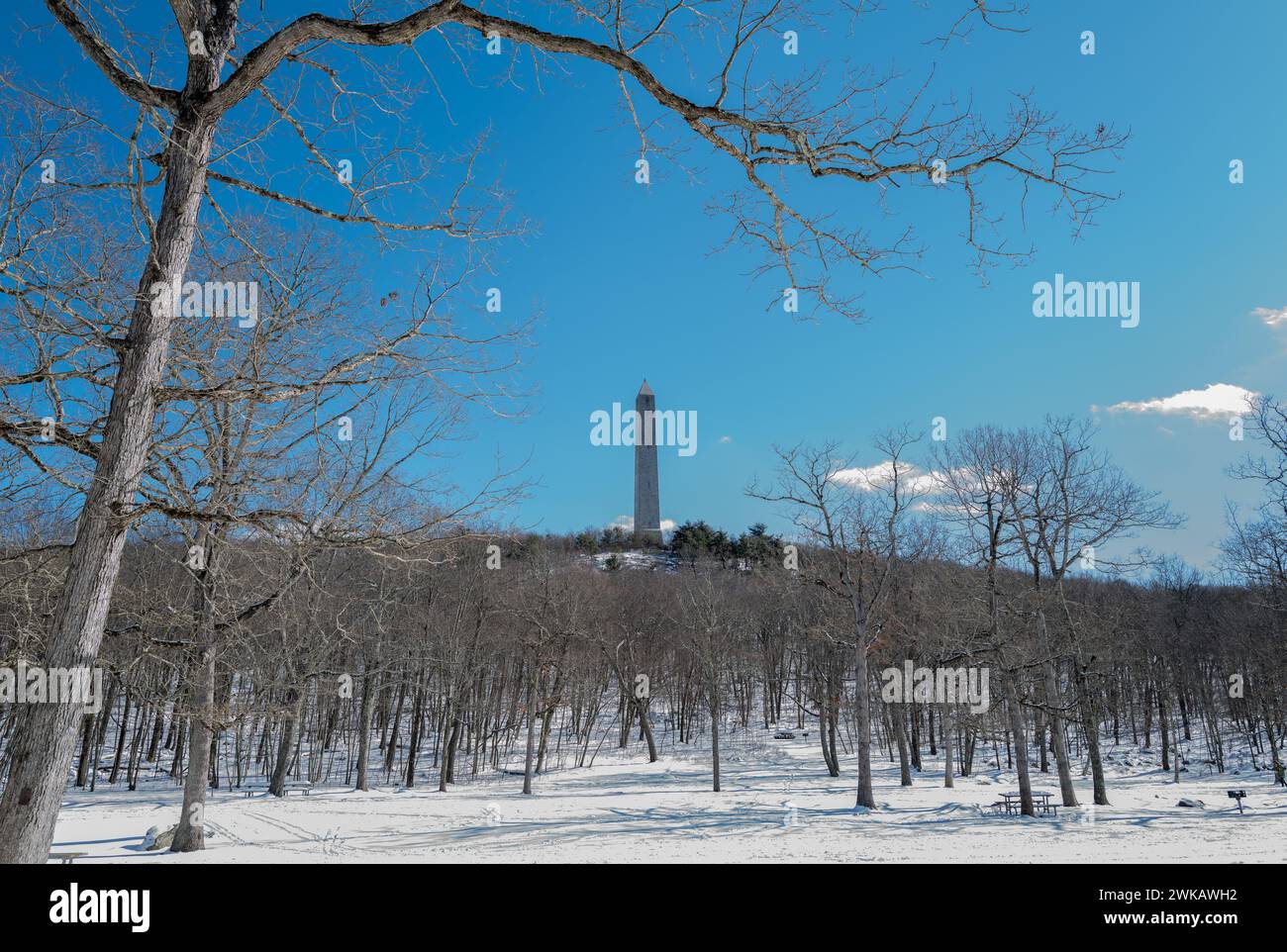 SUSSEX COUNTY, N.J. – February 18, 2024: High Point Monument is seen at ...