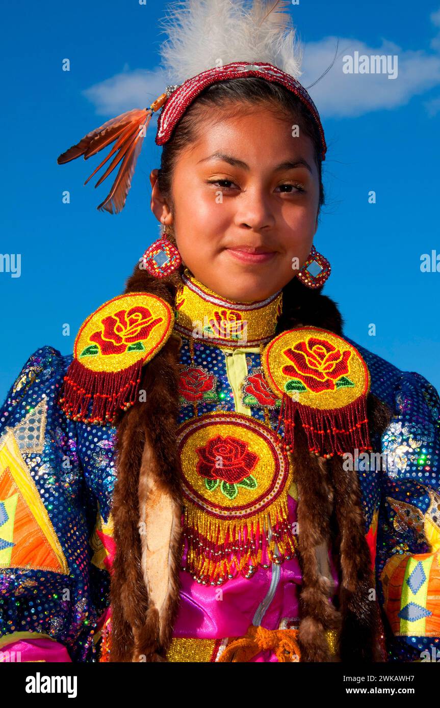 Native American girl in regalia, Pi-Ume-Sha Treaty Days, Warm Springs ...