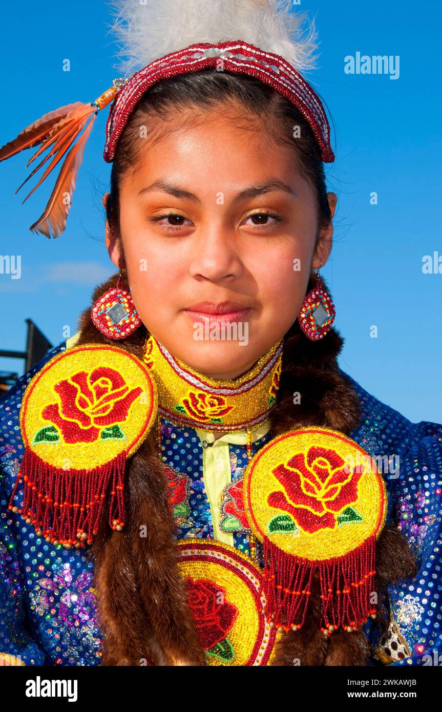 Native American girl in regalia, Pi-Ume-Sha Treaty Days, Warm Springs ...