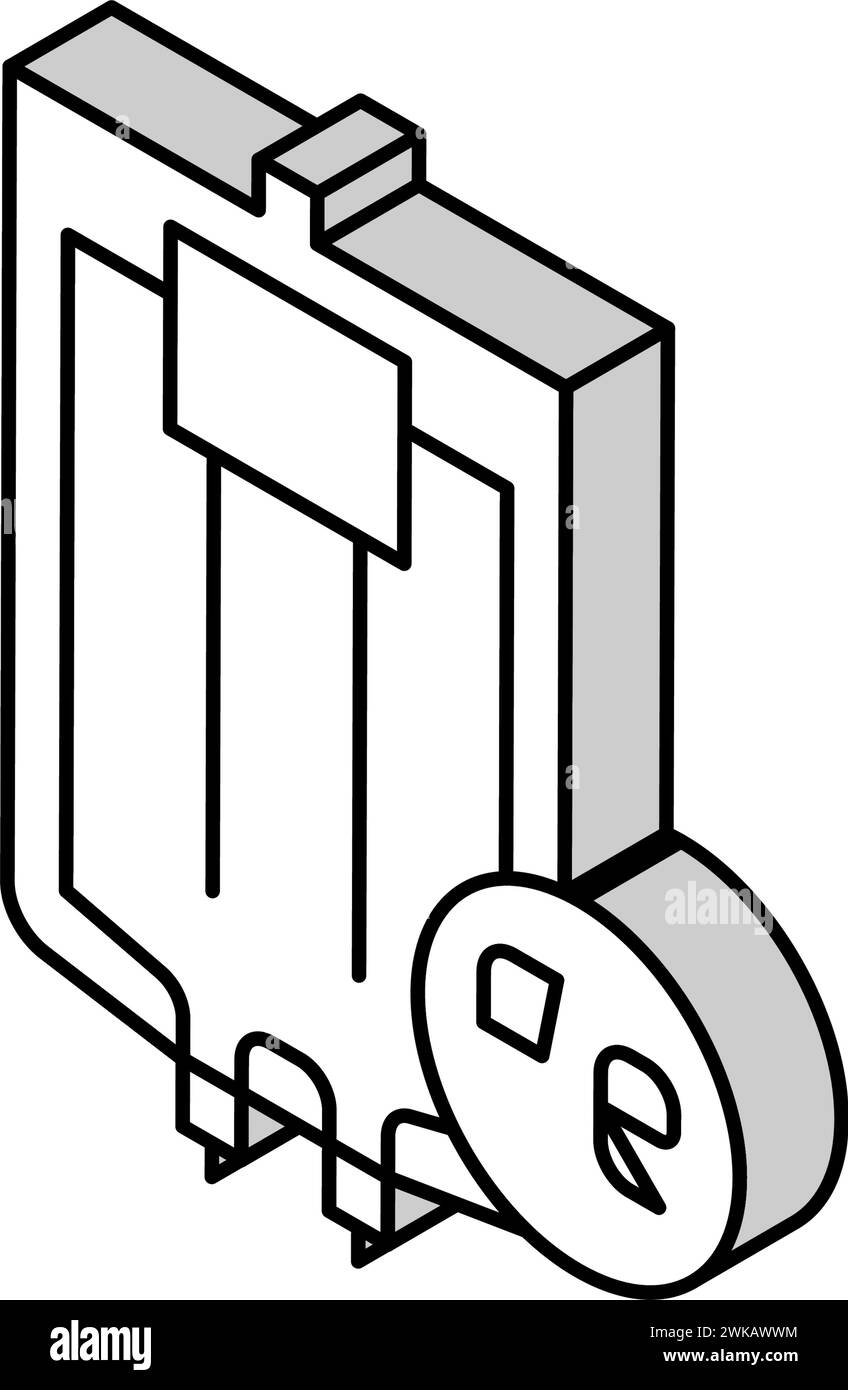 iron given through an intravenous isometric icon vector illustration ...