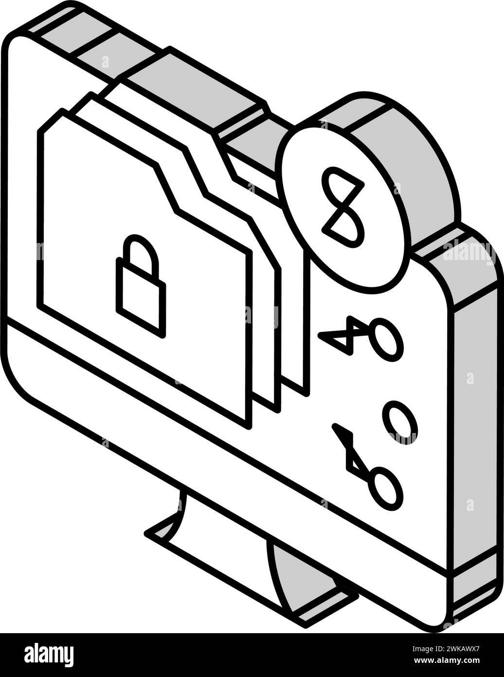 ransomware cyber crime isometric icon vector illustration Stock Vector ...
