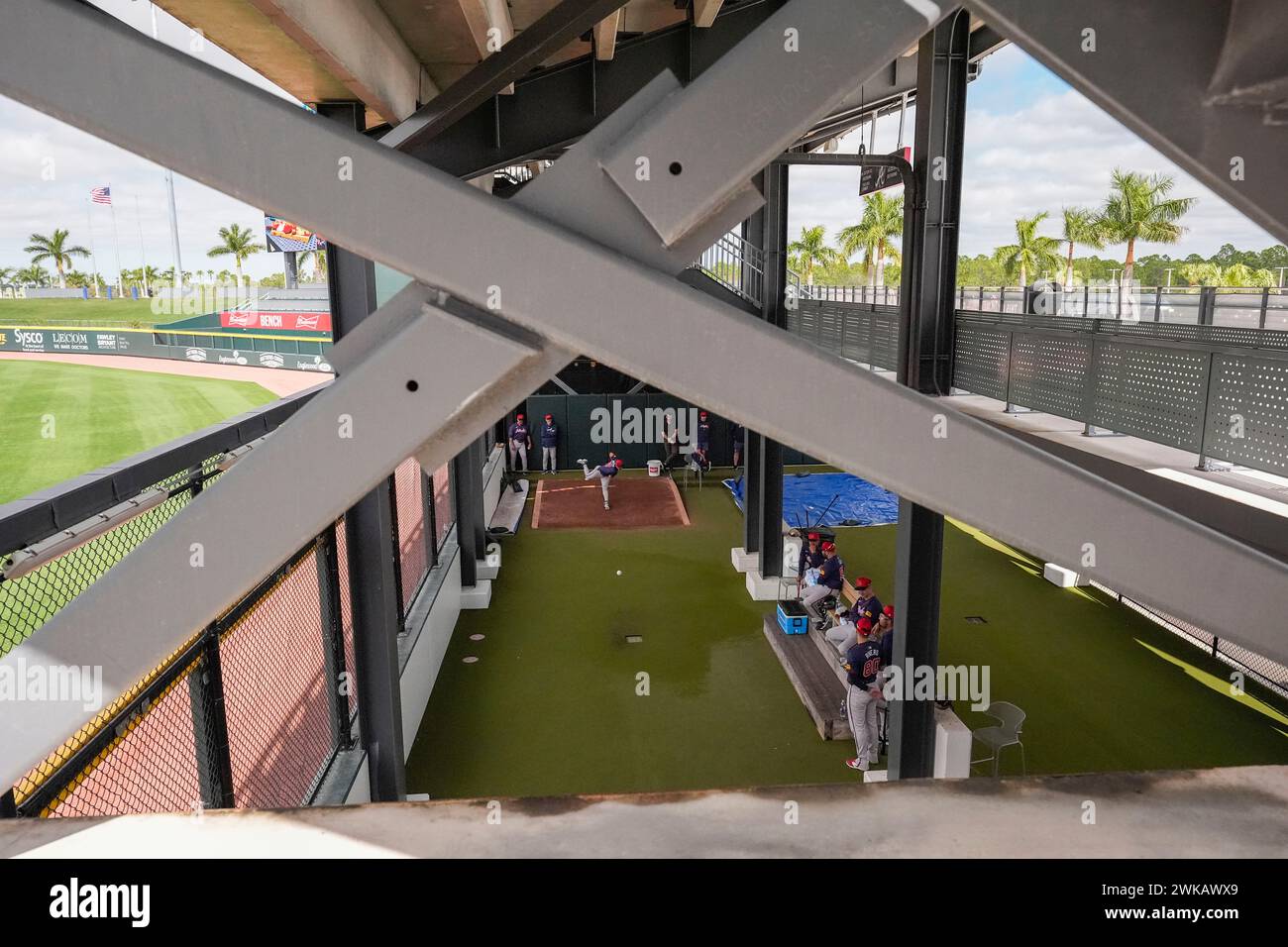 Atlanta Braves pitcher Spencer Strider warms up in the bullpen during ...